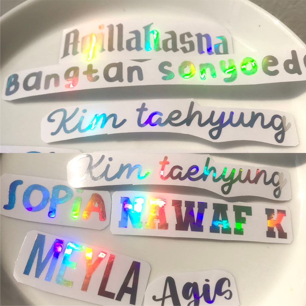 Jual [LANGSUNG JADI] STICKER HOLOGRAM CUSTOM PER HURUF STICKER JAPANESE ...