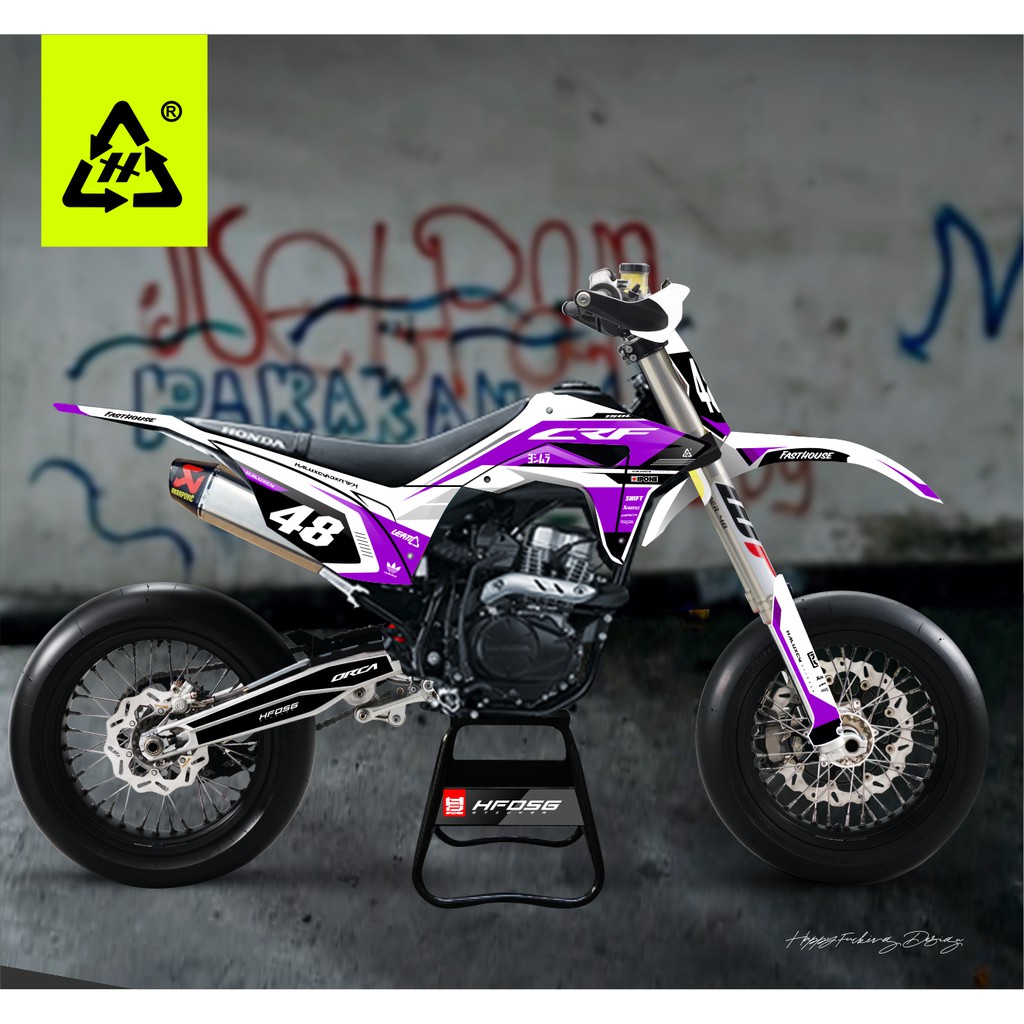 Jual DECAL CRF 150 L SUPER GLOSSY / DECAL CRF SUPERMOTO / DECAL CRF ...