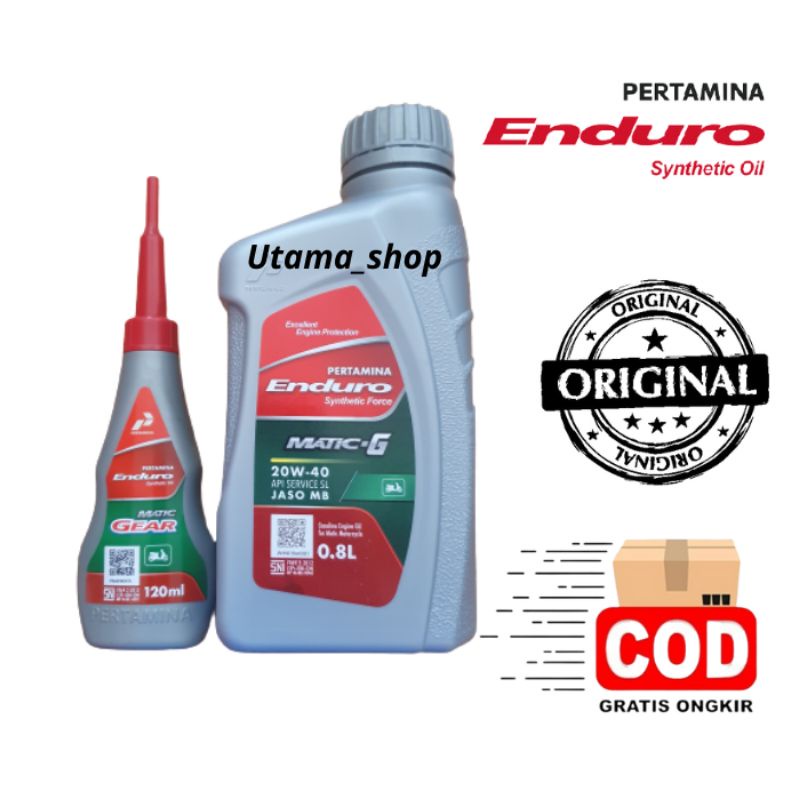 Jual Paket Oli Enduro Matic G 800ml + Enduro gear oil 120ml (100% ASLI ...