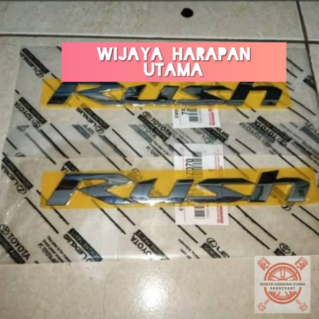 Jual Emblem Tulisan Rush - Toyota Original 1pc | Shopee Indonesia
