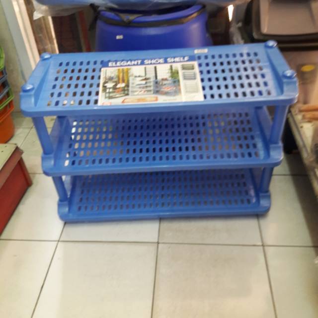 Jual Rak Sepatu Plastik Shinpo Serbaguna Elegant Susun 3 Miring SIP 839 ...