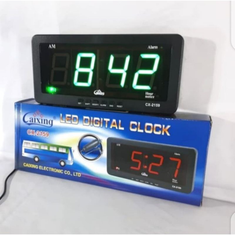 Jual Jam Dinding Digital caixing CX 2159 Led Biru atau Hijau | Shopee ...
