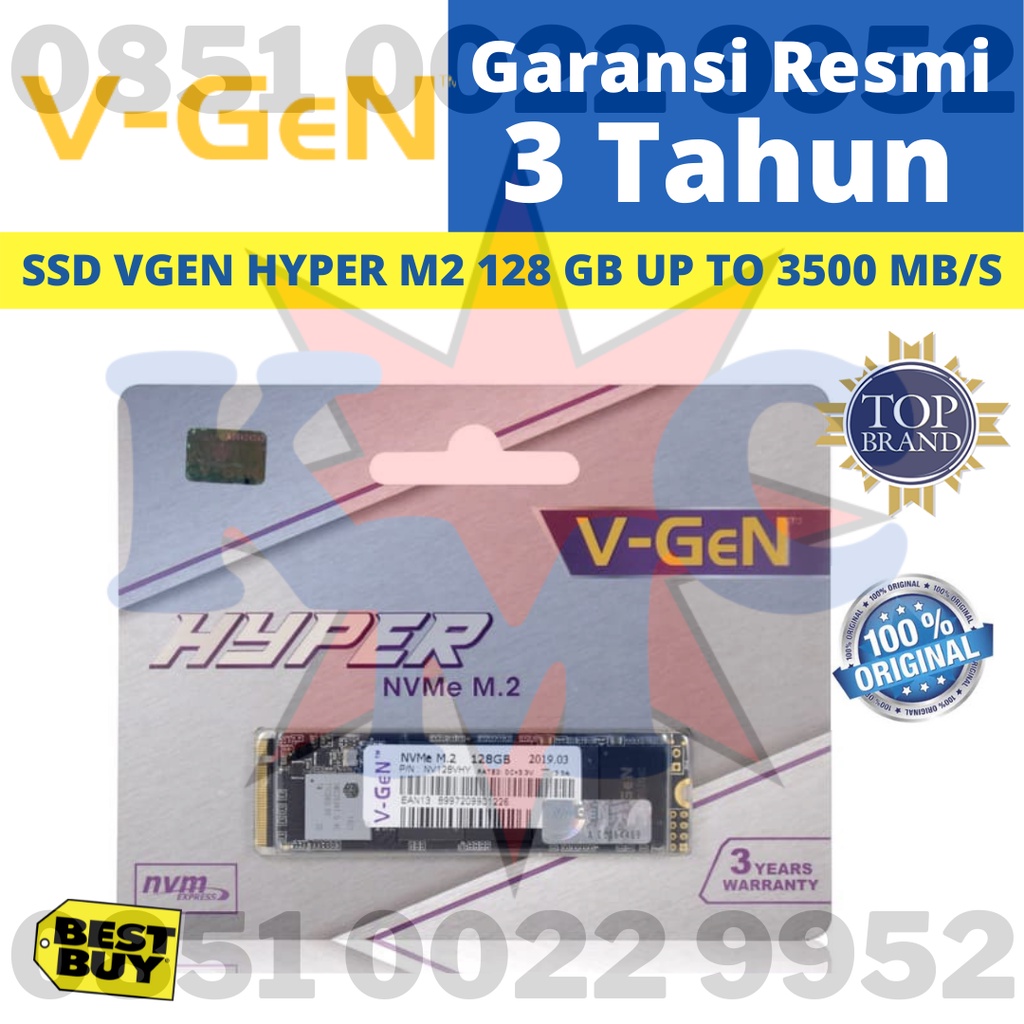 Jual SSD V-GEN HYPER 128GB M.2 NVMe PCIe - SSD VGEN 128 GB M2 NVME ...