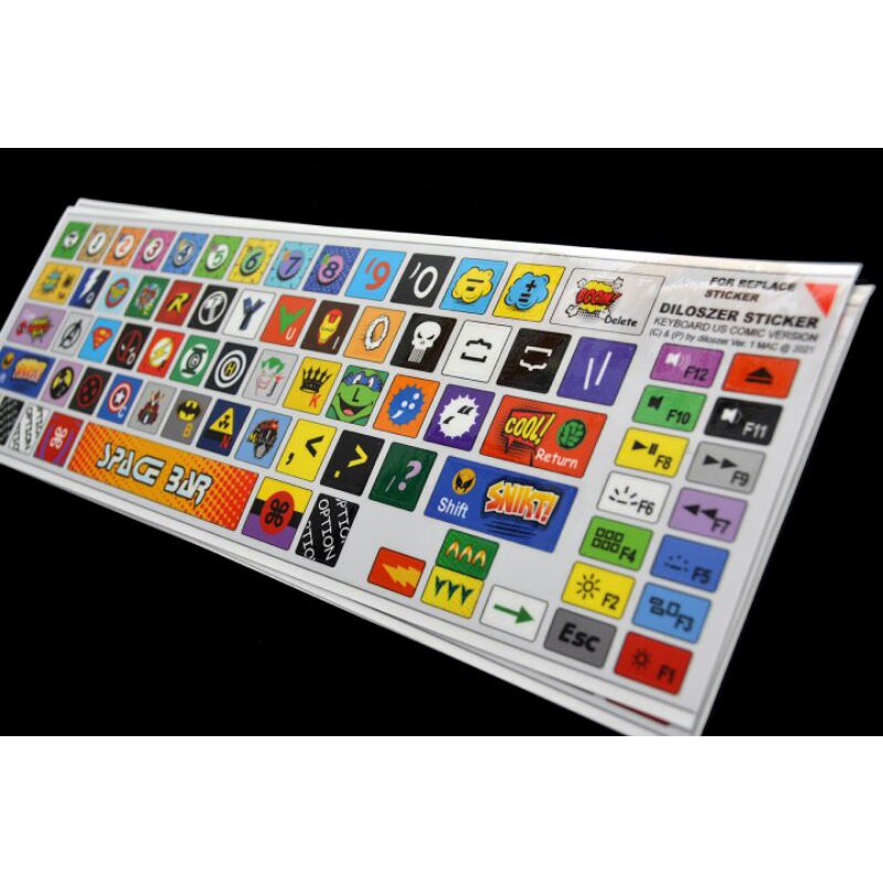 Jual stiker keyboard super hero komik untuk mac | Shopee Indonesia