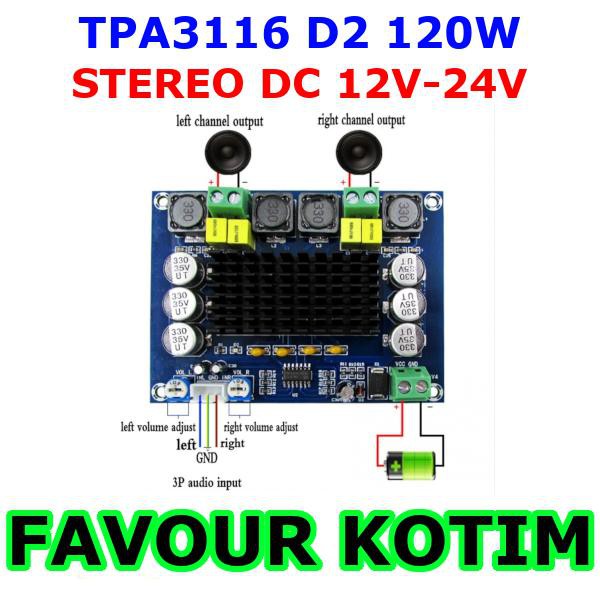 Jual POWER AMPLIFIER CLASS D TPA3116D2 2X120W TPA3116 D2 STEREO FVKOTIM ...