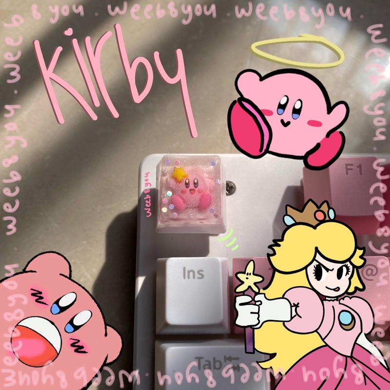 Jual NEW LIMITED Kirby Keycaps Artisan Resin Keycaps Resin Clay Keycaps ...