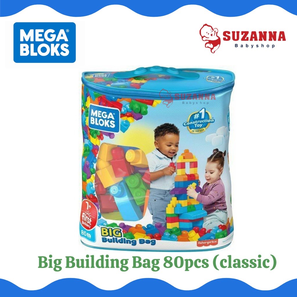 Jual Mega bloks DCH63 -- Big Building Bag 80 Pcs (Classic) | Shopee ...