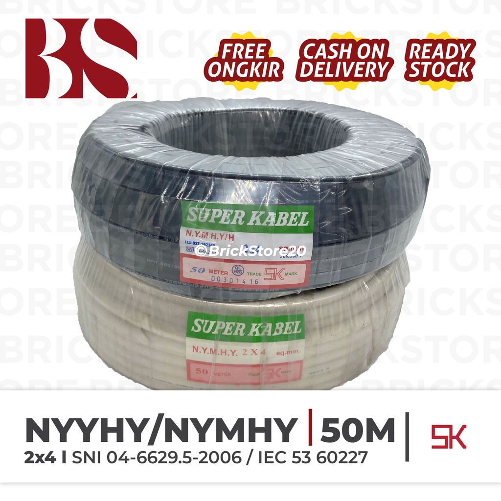 Jual KABEL SUPER KABEL NYMYH/NYYHY 2X4 (100 METER) | Shopee Indonesia