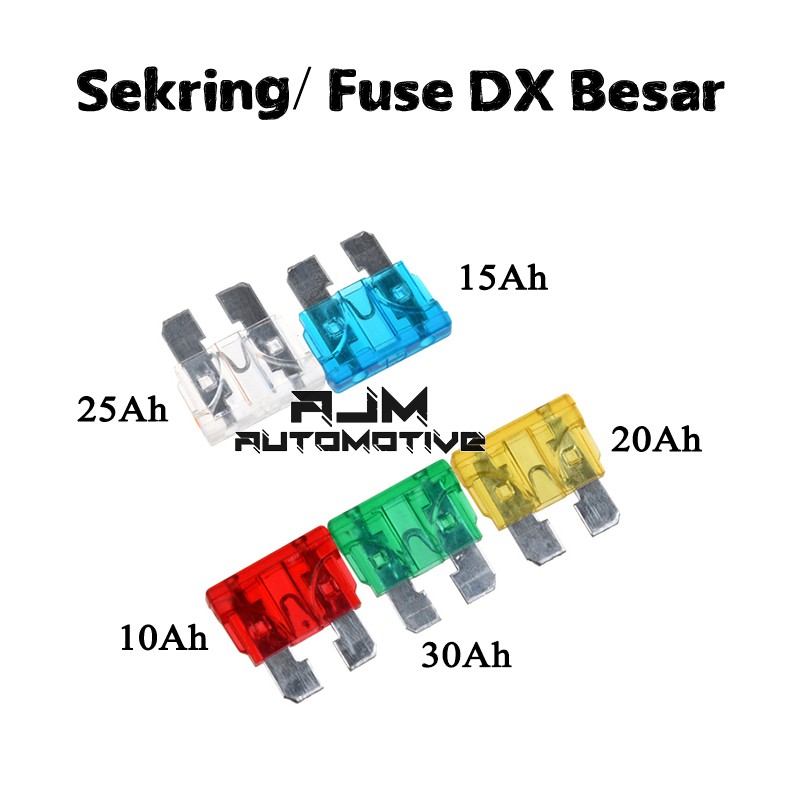 Jual Sekring Tusuk Tancap Besar/ Fuse DX Big 10A - 15A - 20A - 25A ...