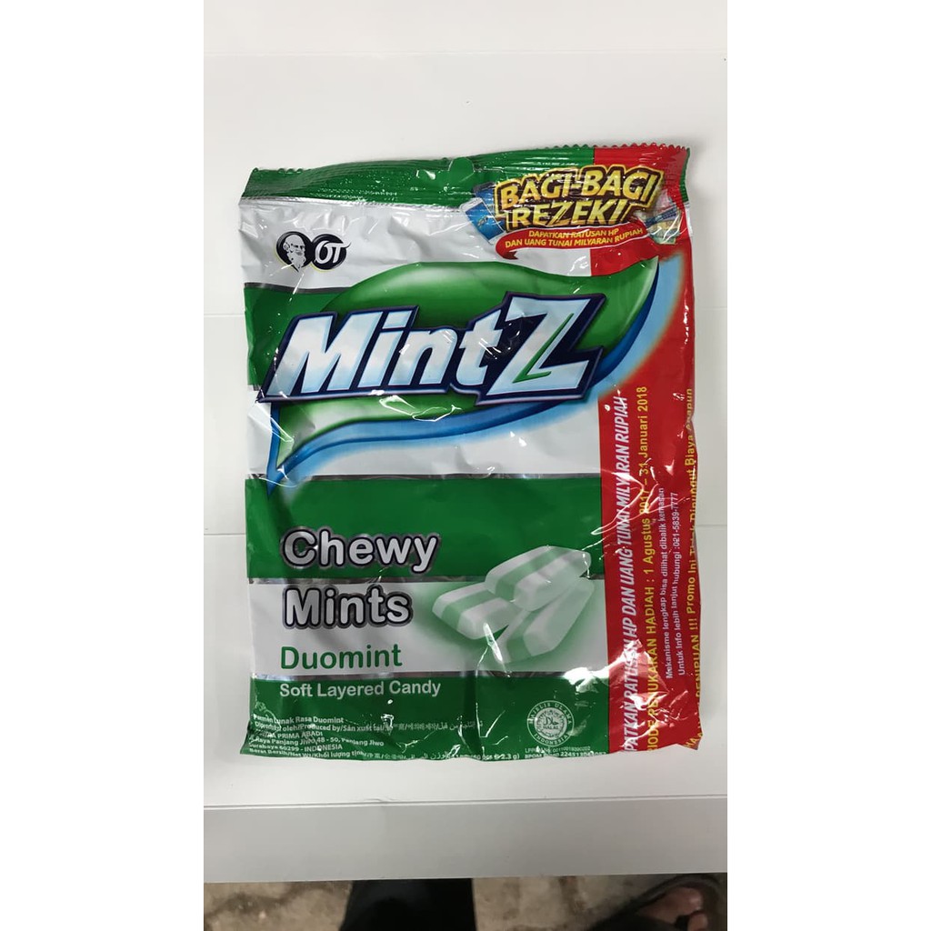 Jual Permen Mintz 1 Bungkus Chewy Mints Mint Duomint Hijau Grosir 115gr | Shopee Indonesia
