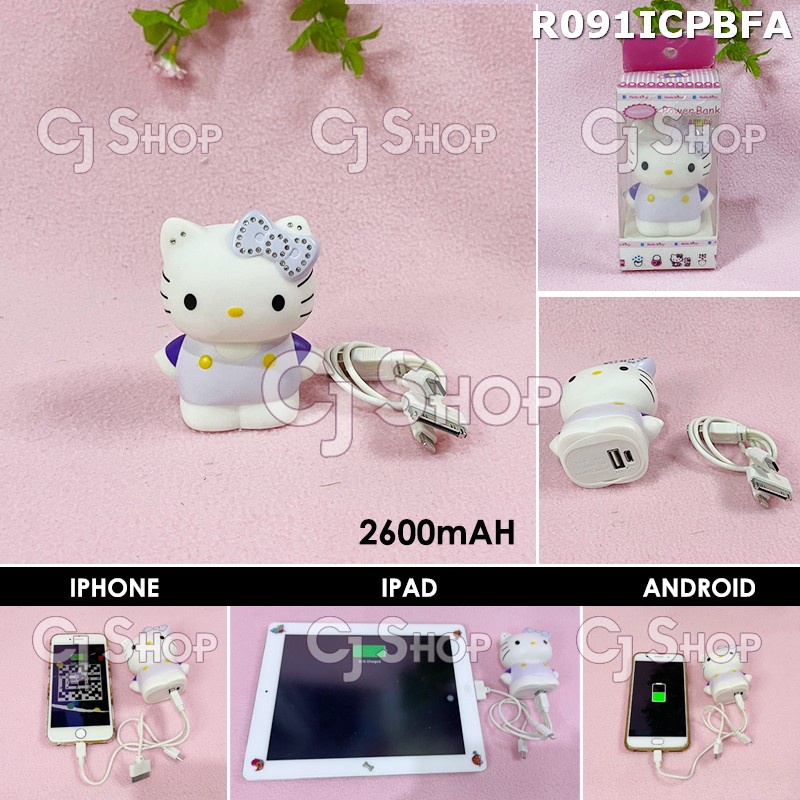 Jual Hello Kitty Power Bank 2600mah R091-R092 | Shopee Indonesia