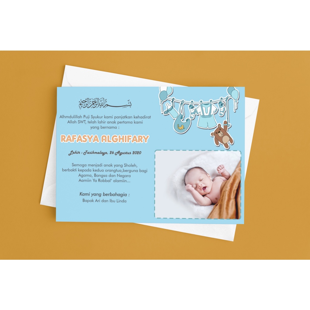 Jual LABEL TASYAKURAN AQIQAH, KHITAN, BABY BORN / Bahan Kertas HVS ...