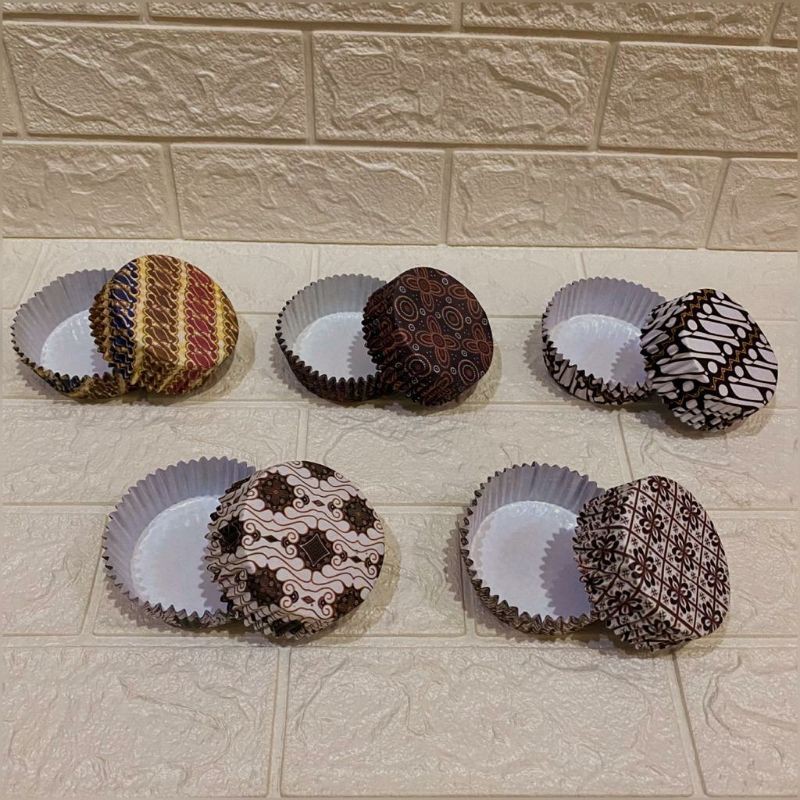 Jual Kertas Cup Roti Bulat BATIK Series uk 140x80mm | Shopee Indonesia