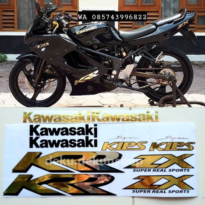 Jual Kawasaki Ninja KRR ZX Gold Hitam bisa COD | Shopee Indonesia