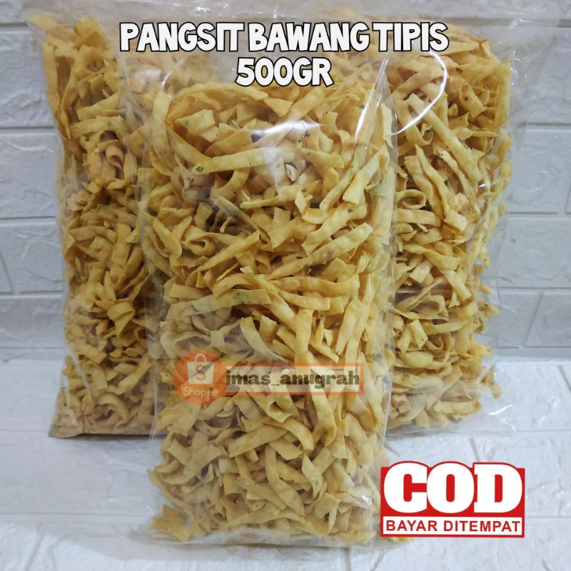 Jual PANGSIT BAWANG ASIN GURIH TIPIS 500GR / SISTIK BAWANG / KRIPIK ...