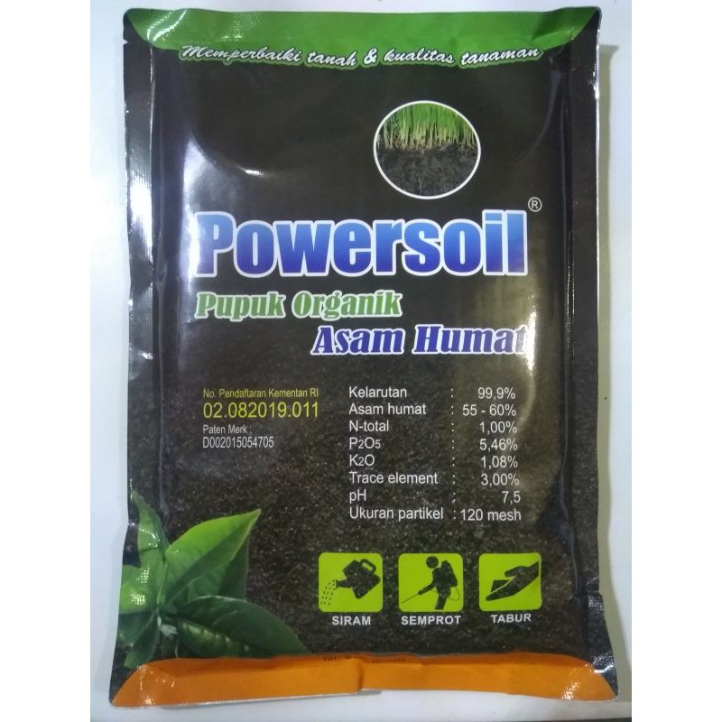 Jual POWERSOIL 500gram pupuk organik asam humat humic acid 60% pembenah tanah | Shopee Indonesia