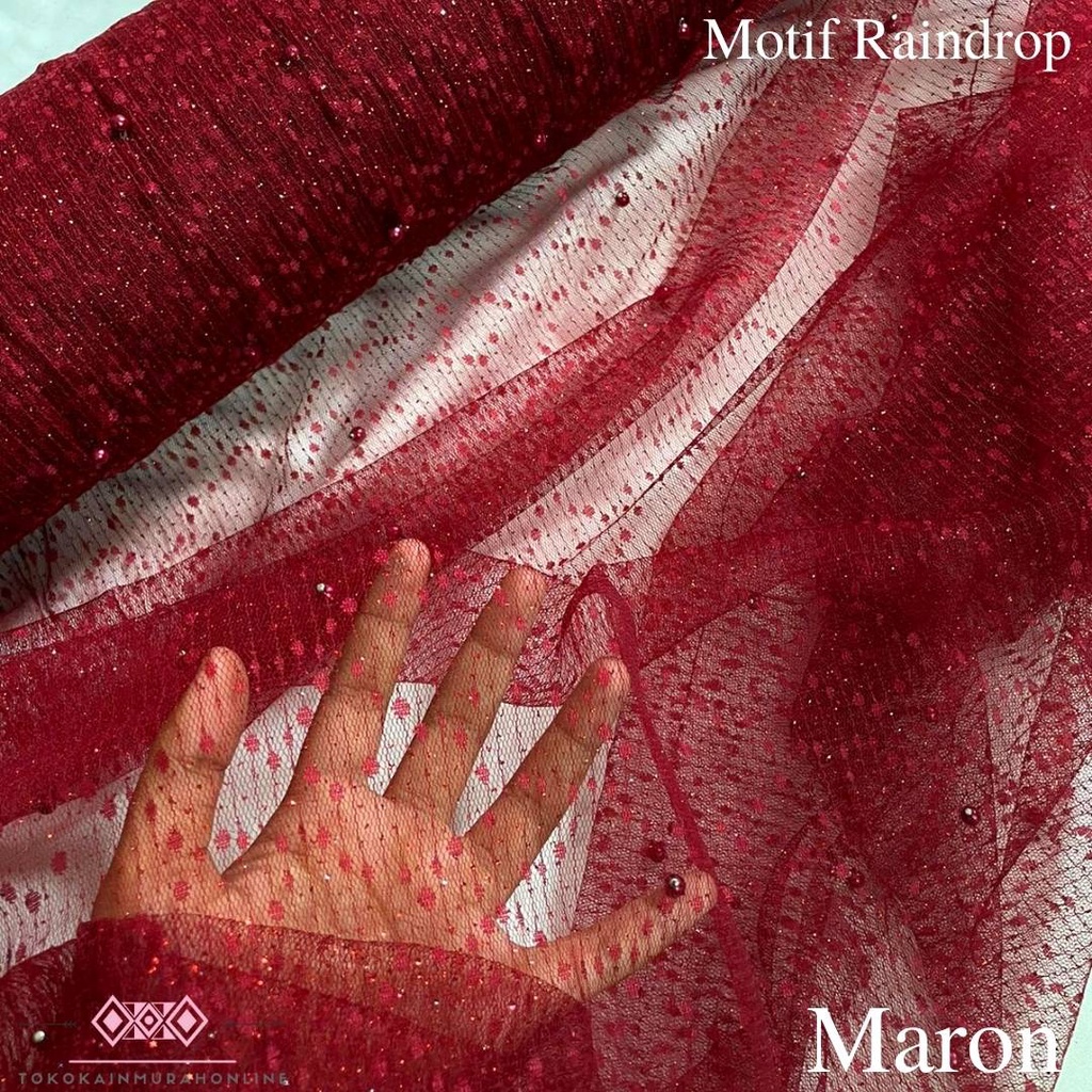 Jual Kain Soft Tulle Mutiara Pearl Bordir Glitter PANDORA PREMIUM SUPER ...