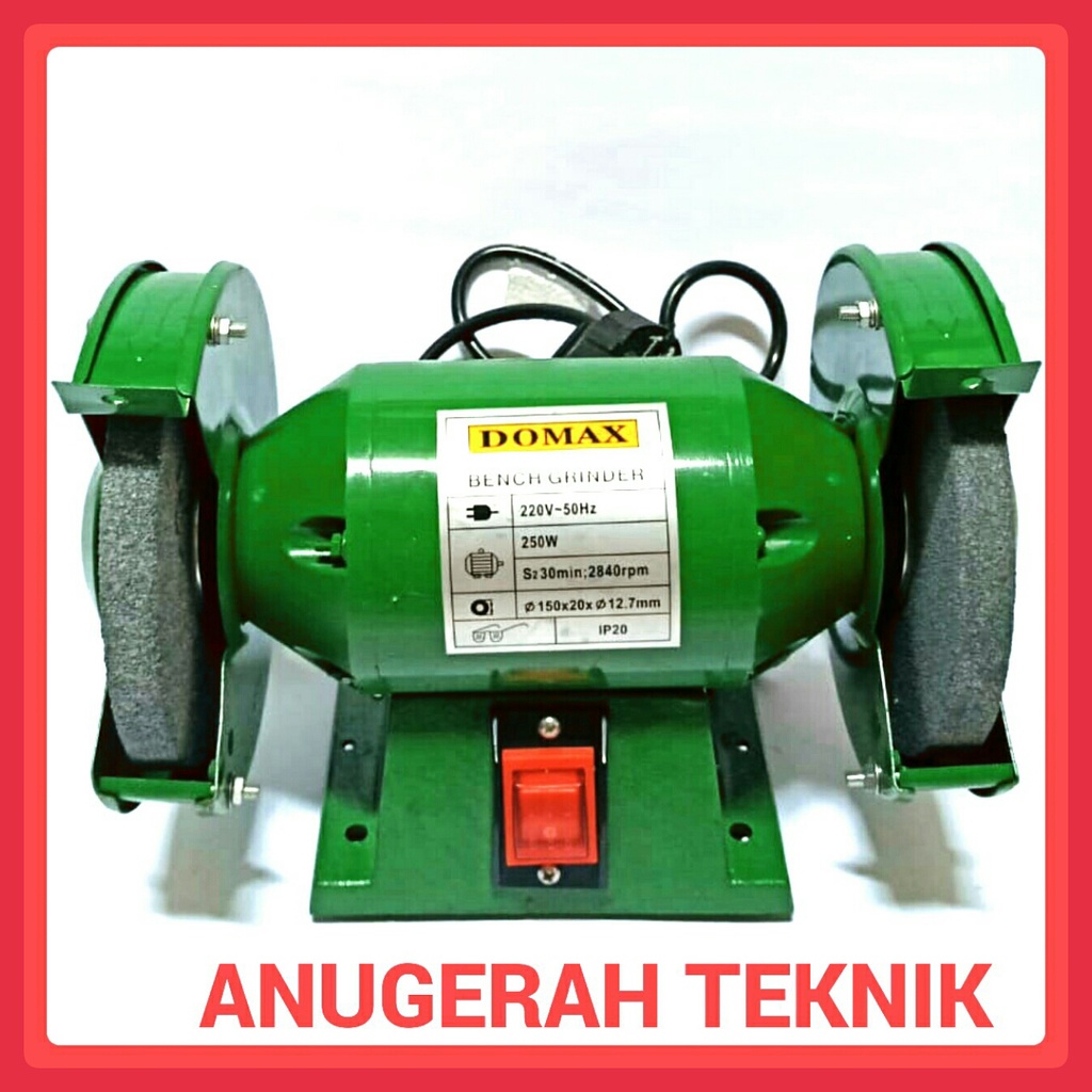 Jual Mesin gerinda duduk 6" Domax bench grinder 6 inch gerinda duduk ...