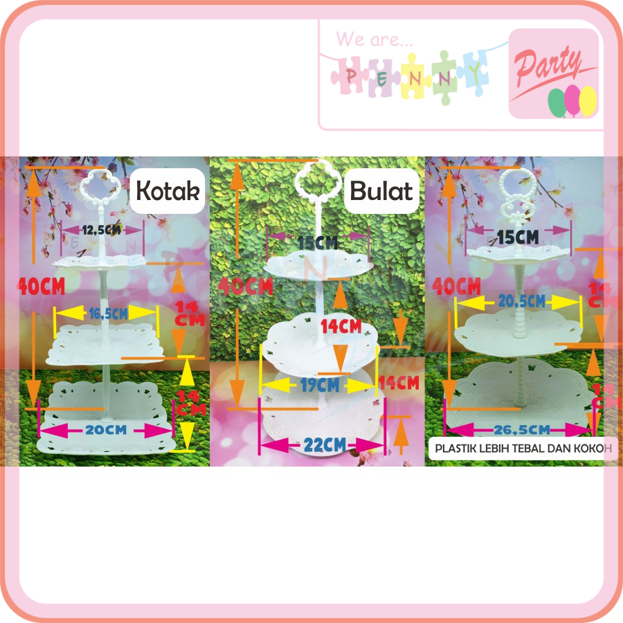 Jual Cake Tier Stand / Standing Display Kue 2/3/4 Tingkat Banyak Model ...