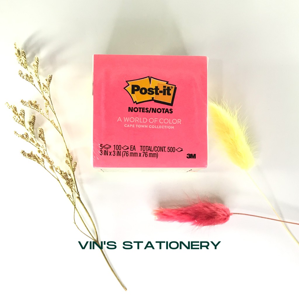 Jual ORIGINAL STICKY NOTE / POST IT 3M 654 WARNA WARNI PER 1 PACK ...