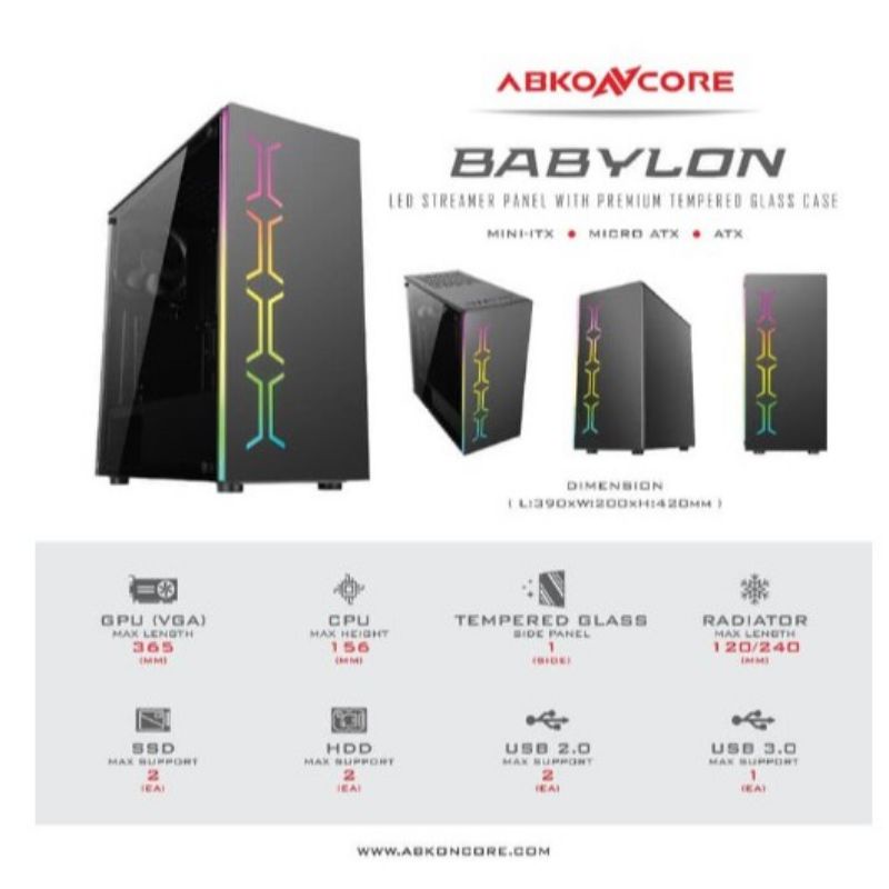 Jual Casing komputer abkoncore babylon | Shopee Indonesia