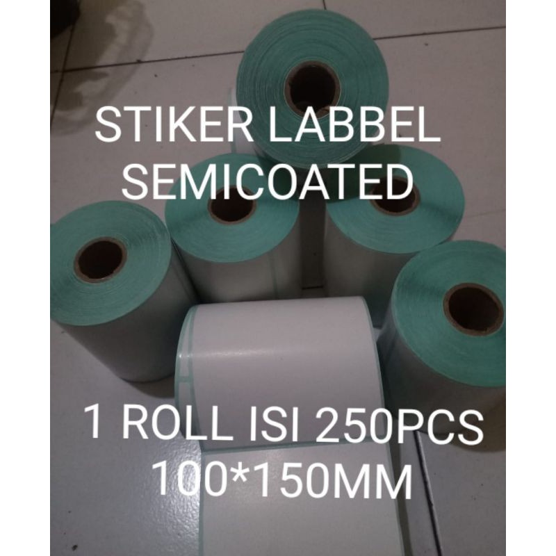 Jual stiker label semicoated 100*150mm isi 250pcs | Shopee Indonesia