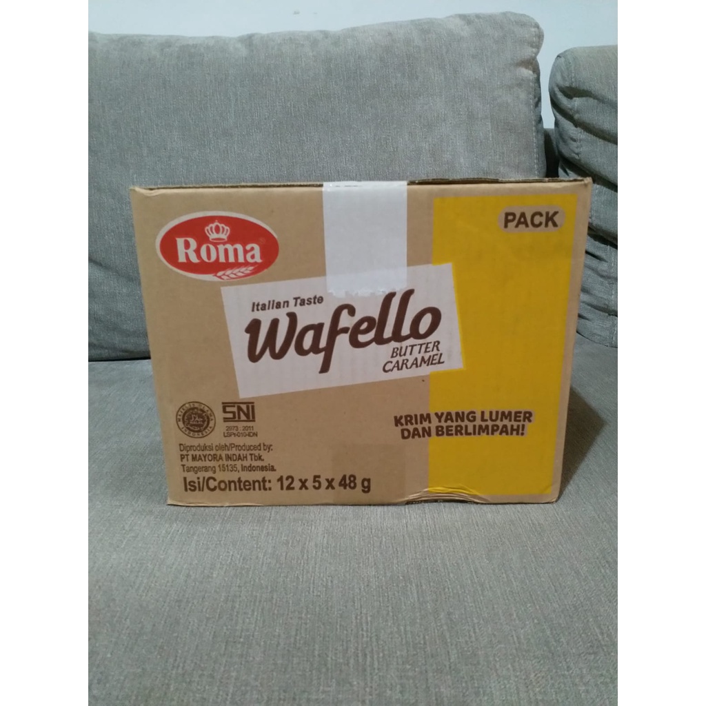 Jual Wafello 2000 Sachet ( Renceng ) Wafer Roma DUS per KARTON | Shopee ...