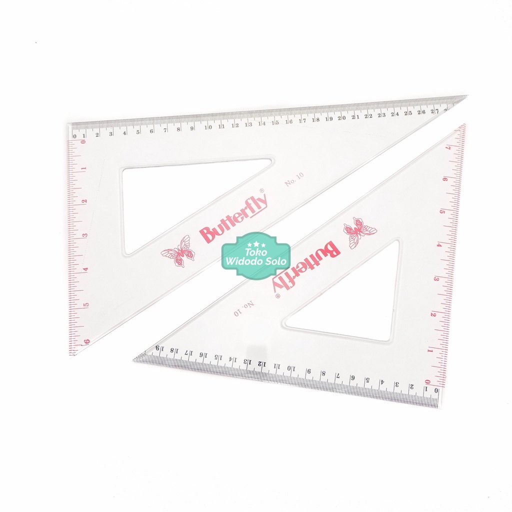 Jual Penggaris Segitiga Set Butterfly No 10 Triangle Ruler - 1 Set (2 ...