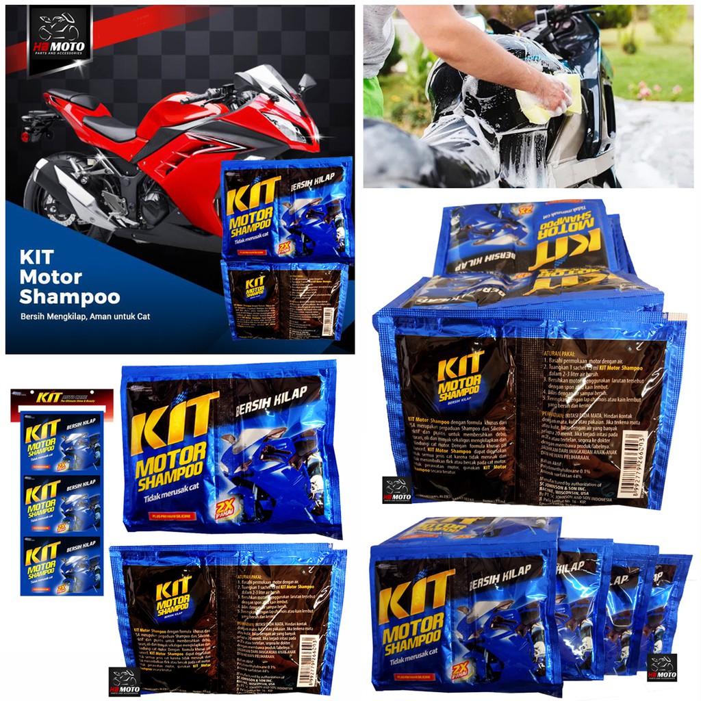 Jual Kit Motor Shampoo 15ml / KIT MOTOR SHAMPOO pengkilat body motor ...