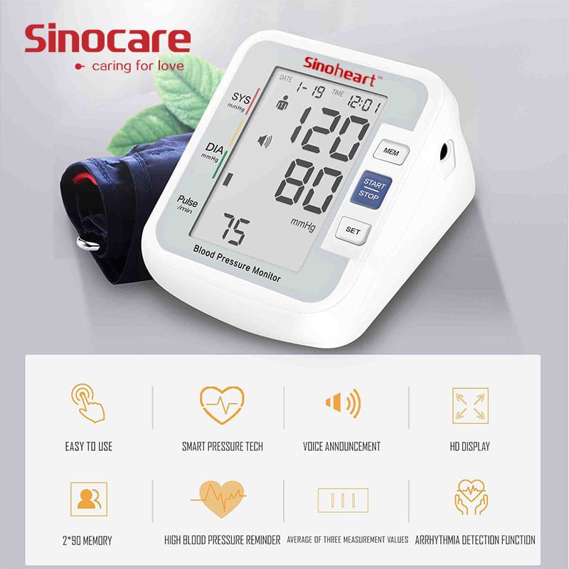 Jual Tensimeter Digital Sinocare BA-801 Alat Cek Tekanan Darah Otomatis ...