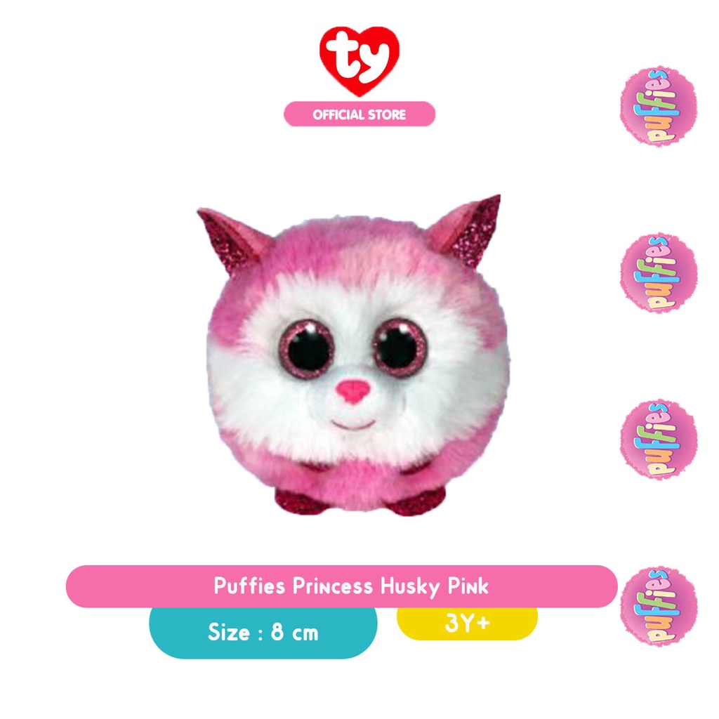 Jual TY Puffies Princess Husky Pink - Boneka Anjing Husky | Shopee ...