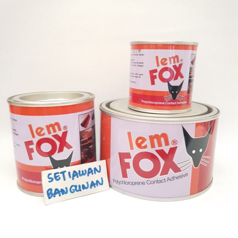 Jual LEM FOX KUNING LEM KARPET SENDAL KULIT KAYU HPL KARET 70 185 300 ...