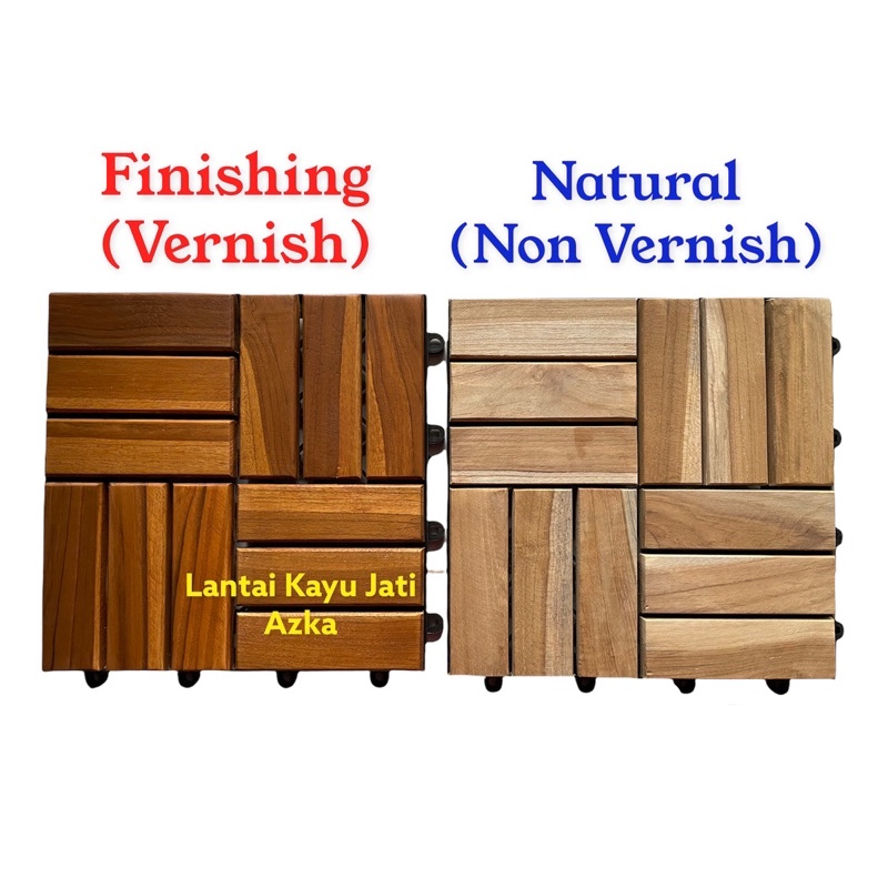 Jual Decking Tile Kayu Jati Bongkar Pasang 30x30cm | Shopee Indonesia