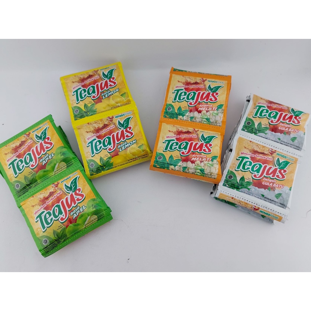 Jual TEA JUS RASA 1 RENCENG ISI 10 SCT GULA BATU APEL MELATI LEMON ...