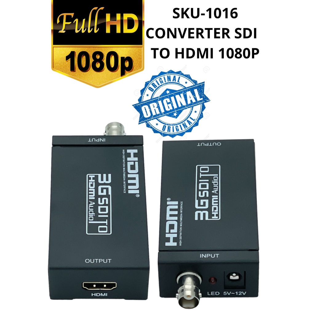 Jual CONVERTER MINI SDI TO HDMI 3G 1080P ORI, dapat adaptor ori ...
