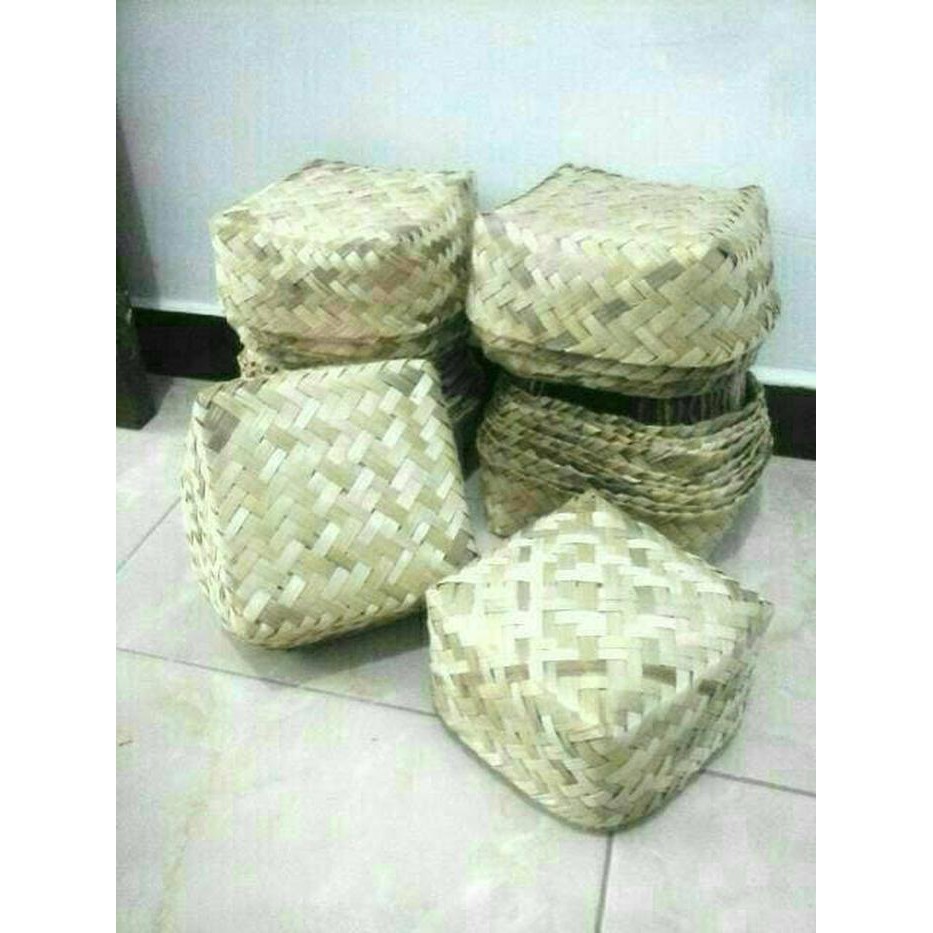 Jual Besek bambu, 16*16*7 cm. Murah Tempat Makanan | Shopee Indonesia