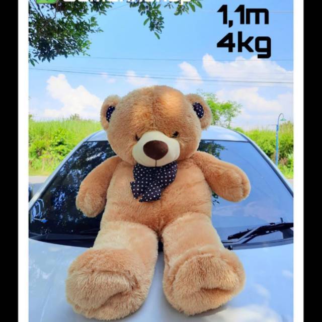 Jual Boneka teddy bear beruang besar gede dakron rasfur pita premium 1 ...