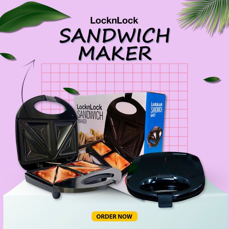 Jual Lock n Lock Sandwich Maker / Toaster Lock&Lock Pemanggang Roti ...