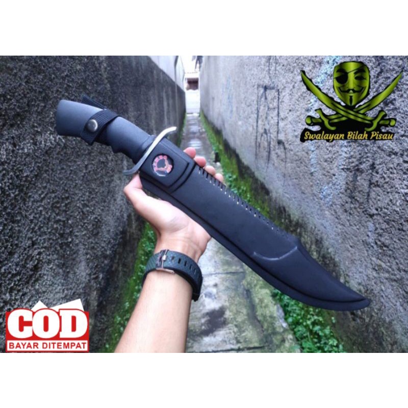 Jual PISAU RAMBO ORIGINAL BAJA / Pissau Rambo Hitam / Keniv Rambo Black ...
