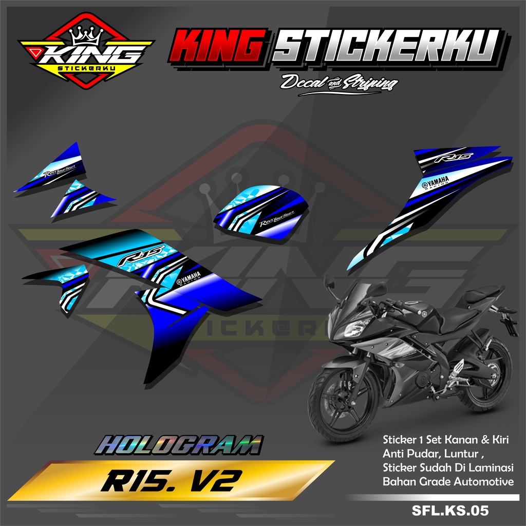 Jual Stiker Yamaha R15 V2 / Old - Decal Sticker Striping Yamaha R15 V2 ...