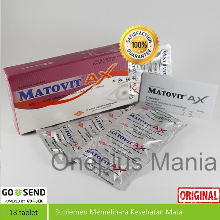 Jual SUPLEMEN MATA MATOVIT AX | Shopee Indonesia