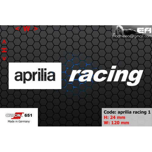 Jual ea cutting sticker / decal Code: aprilia racing 1 ( sponsor logo ...