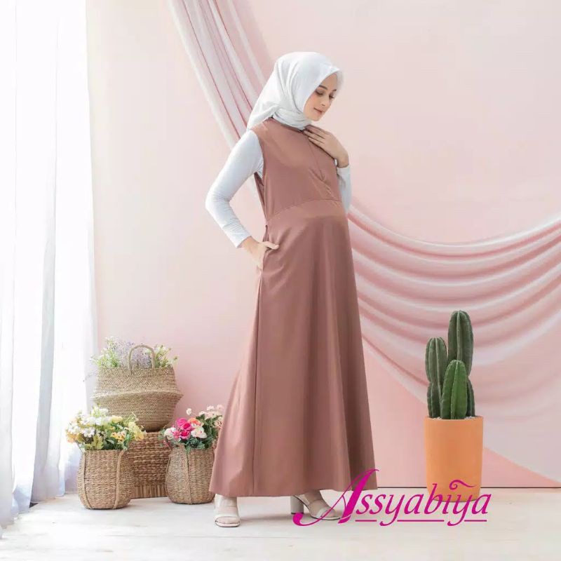 Jual INNER KATUN TOYOBO GAMIS TANPA LENGAN PREMIUM ALL SIZE S M L XL ...