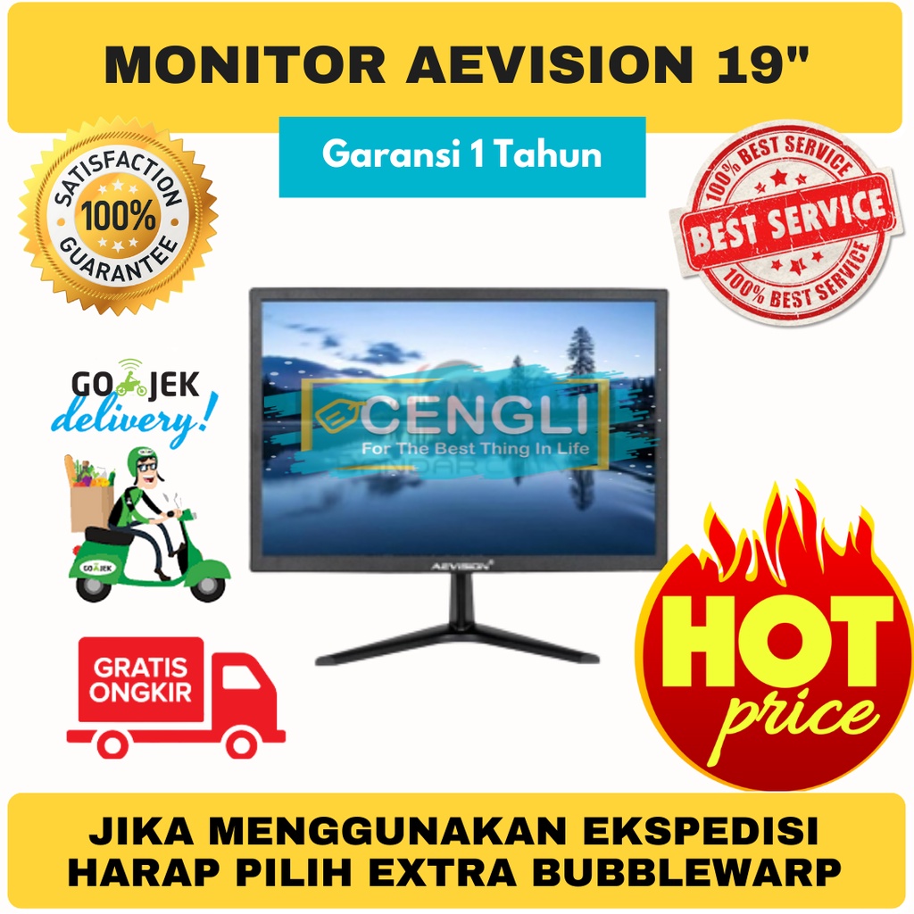 Jual Monitor LCD Aevision 19 inch CCTV Monitor AE-LED19A-2K 1920x1080HD ...