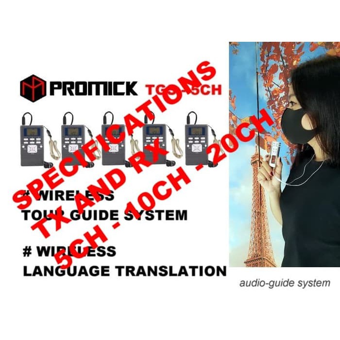 Jual SPESIFIKASI TX-RX TOUR GUIDE SYSTEM - PROMICK TGS HANDHELD SERIES ...