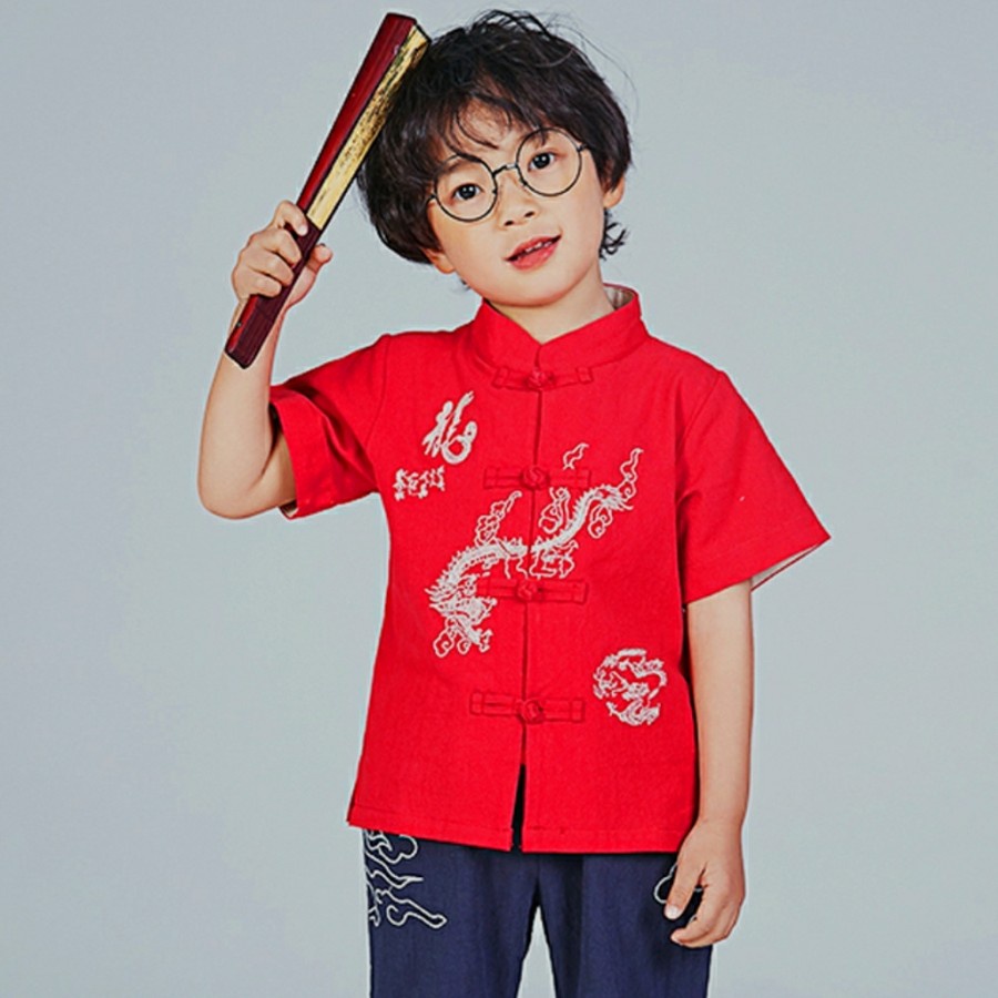 Jual Boy Cheongsam Dragon Set Chinese New Year Tradisional China Imlek ...