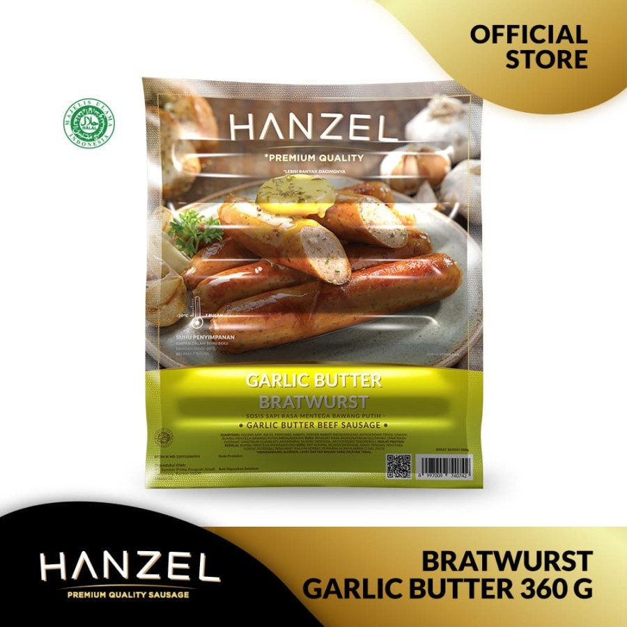 Jual Sosis Hanzel Bratwurst Garlic Butter 360gr | Shopee Indonesia