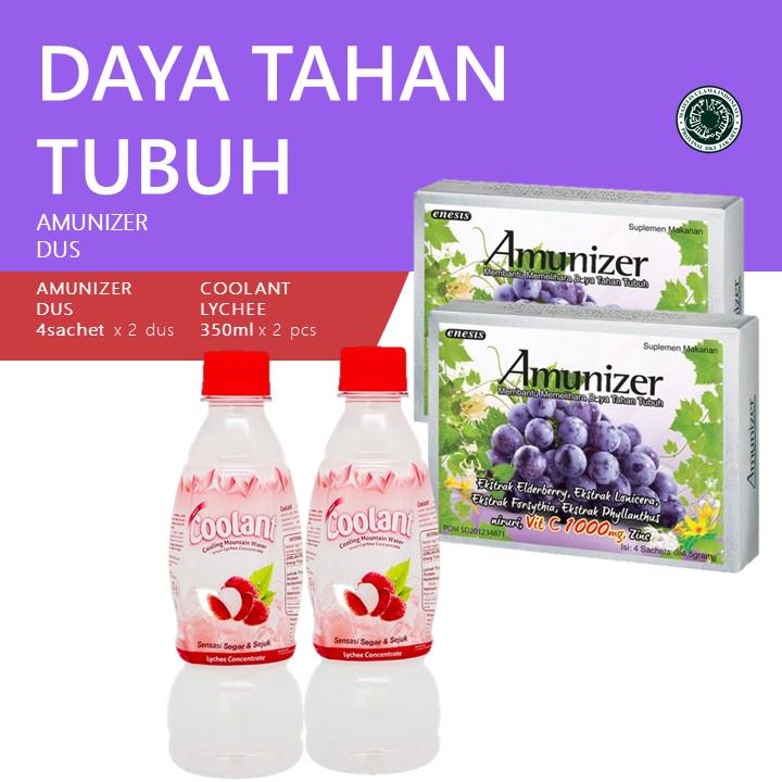 Jual Amunizer Suplemen Dus 2 pcs + Coolant Minuman Lychee 2 x 350 ml ...