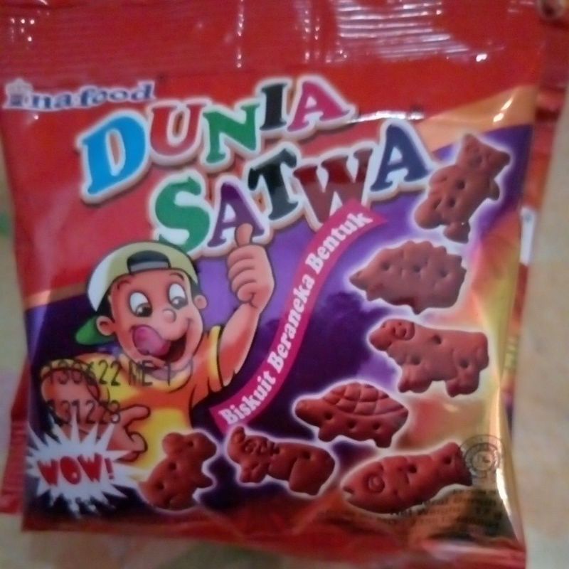 Jual BISKUIT DUNIA SATWA BISCUIT INAFOOD RASA SATE COKELAT BERANEKA ...