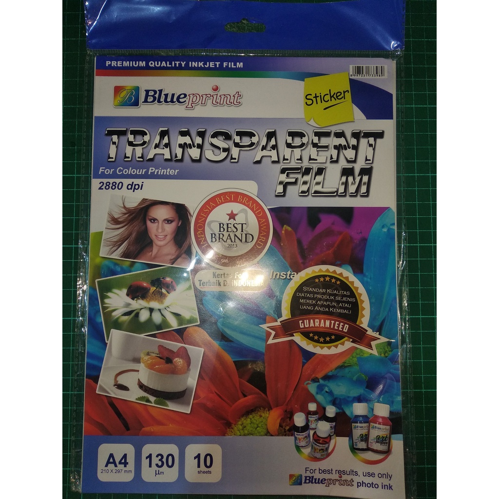 Jual KERTAS TRANSPARAN FILM STIKER BLUEPRINT A4 130 MICRON | Shopee ...